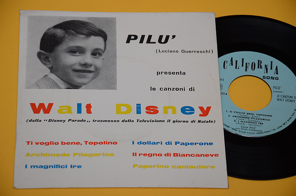 Pilu' 7" 45 (No LP) 6 Songs By Walt Disney Orig Italy '60 EX! | eBay