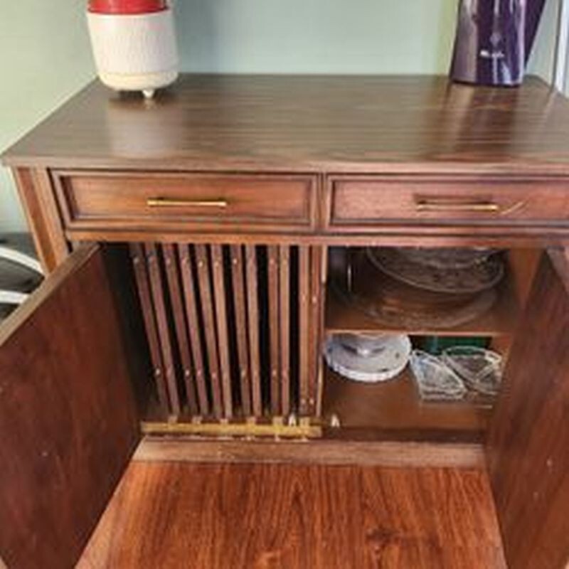 SAGINAW EXPANDOMATIC MID CENTURY MODERN CONSOLE -TO- DINING TABLE MCM ...