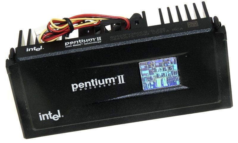 Processore CPU Intel Pentium II 350MHZ SL2S6 Slot 1 Radiatore 3-PIN ...