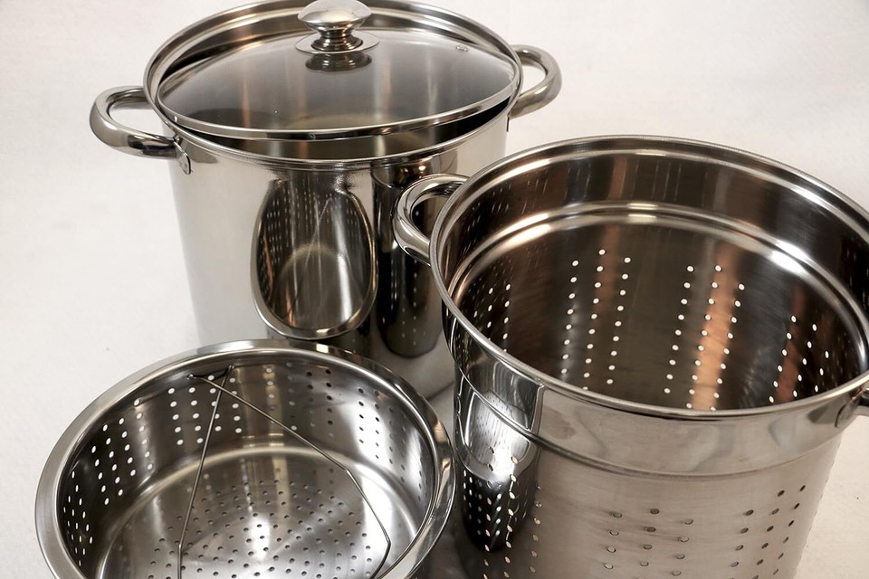 12 Qt 4 Piece 18/10 Stainless Steel Multi-Cookware Set w/ Encapsulated ...