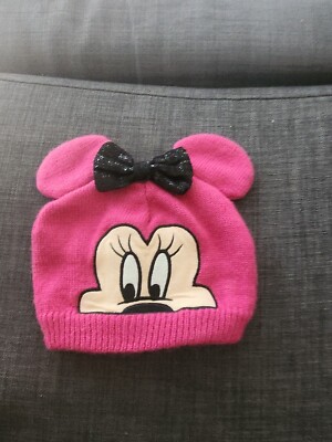 Disney Baby 6-12 mo Pink Soft Knitted MINNIE MOUSE Winter Hat Beanie ...