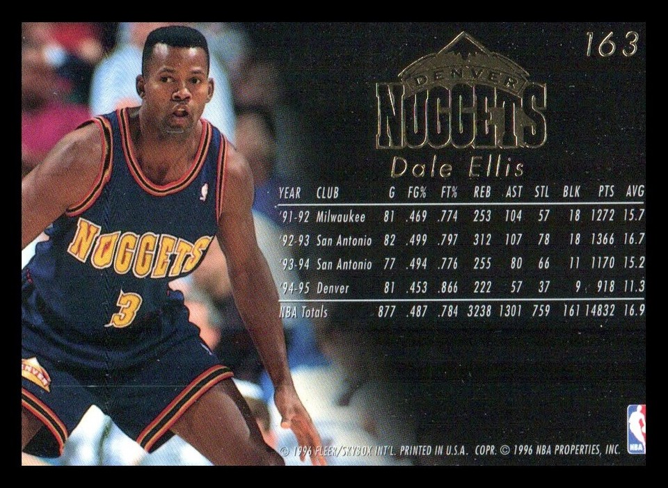 1995-96 Flair #163 Dale Ellis NBA Basketball Denver Nuggets | eBay