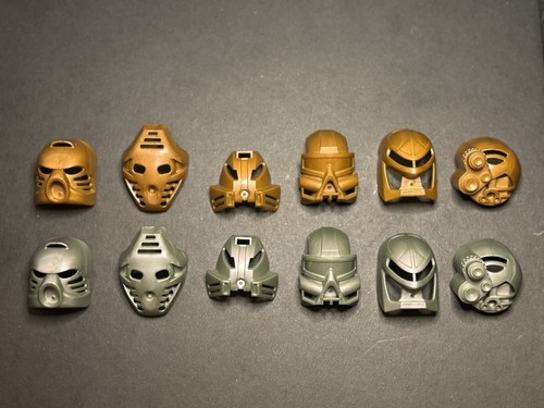 (RARE!) Complete Set Of 12 Toa Mata Lego Bionicle Masks In PEARL GOLD ...