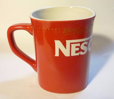 NESTLE Red Mug Cup 100 Years NESCAFE COFFEE MALAYSIA Promotional 2014 ...