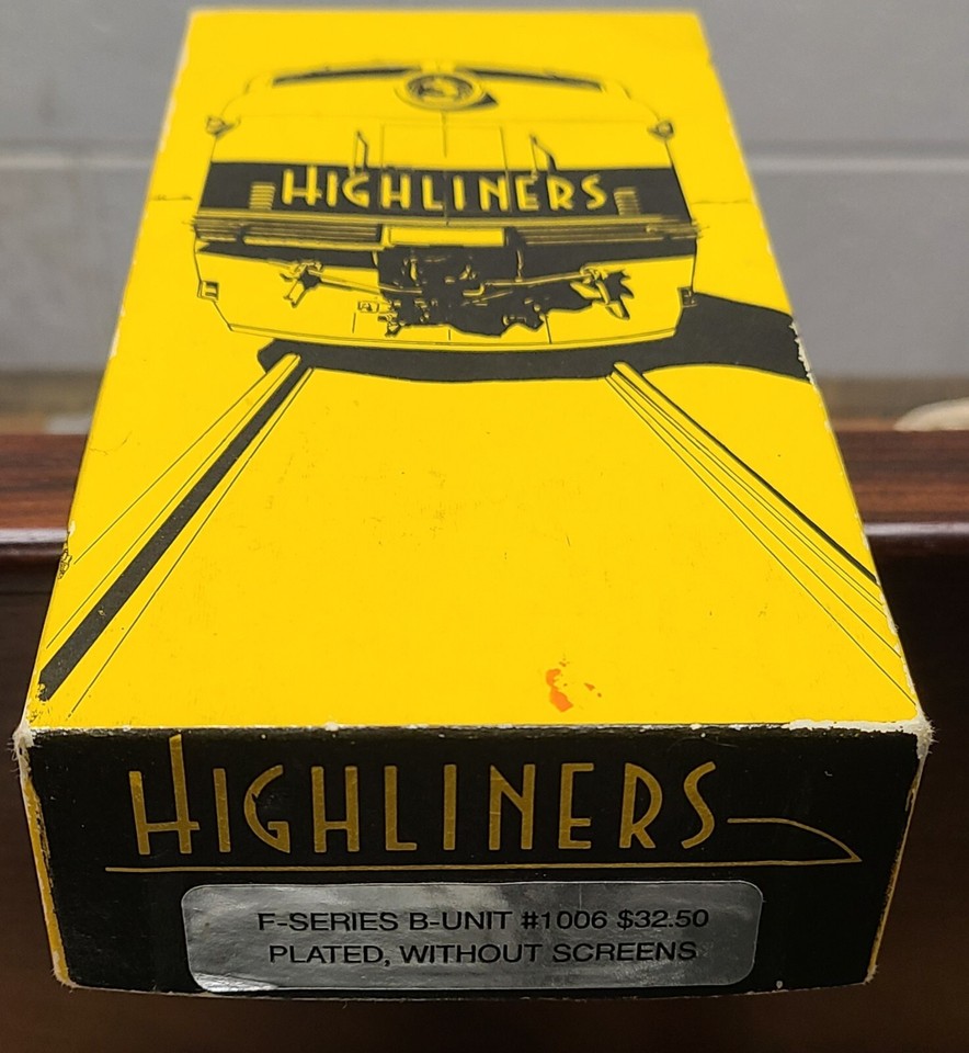 HIGHLINERS #1006, F-SERIES B-UNIT SHELL, NO SCREENS, UNDEC, PLATED, HO ...