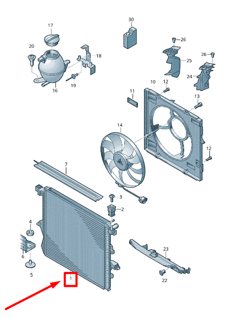 2H0121253A Water Radiator Volkswagen Amarok (2hb) 727141 for sale ...