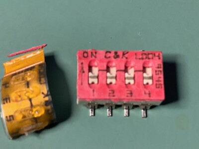 NEW LOT OF (50) C&K LD04H0SK SMT GULL WING TAPE SEALED 4 POSITION DIP ...