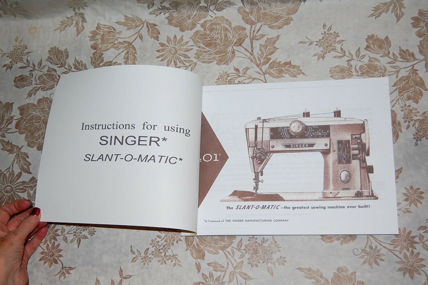 Large Deluxe-Edition Instructions Manual for Singer 401, 401A Sewing ...