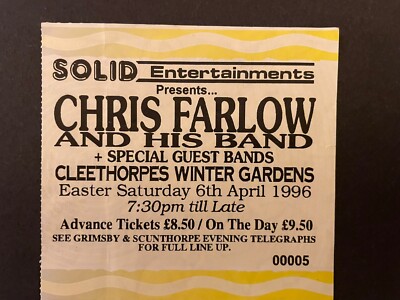 Chris Farlow Ticket 1996 | eBay UK