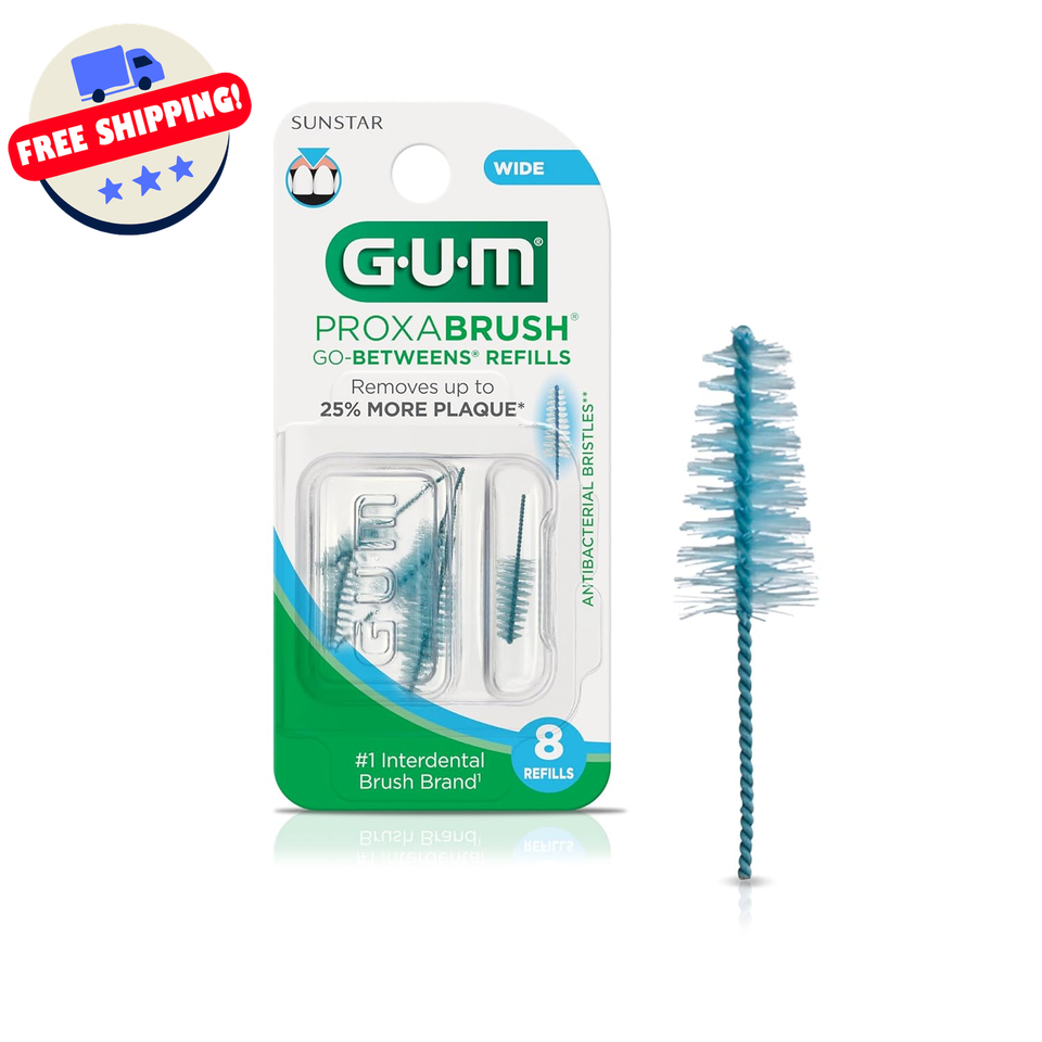 GUM Proxabrush Go-Betweens Refills - Reusable Interdental Brushes ...
