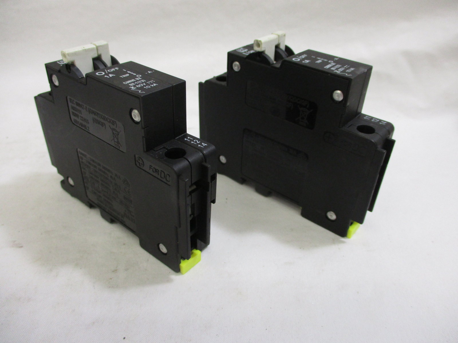 (LOT OF 2) CBI QY-1(13) CIRCUIT BREAKER CURVE U2 1A 80V 1-POLE DP-3815 ...