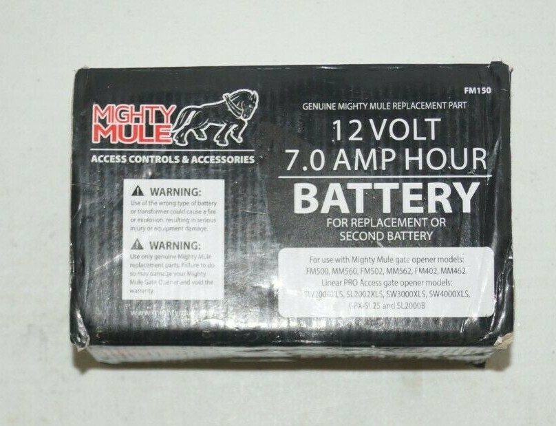 Mighty Mule 12-Volt Battery for Mighty Mule Automatic Gate Openers ...