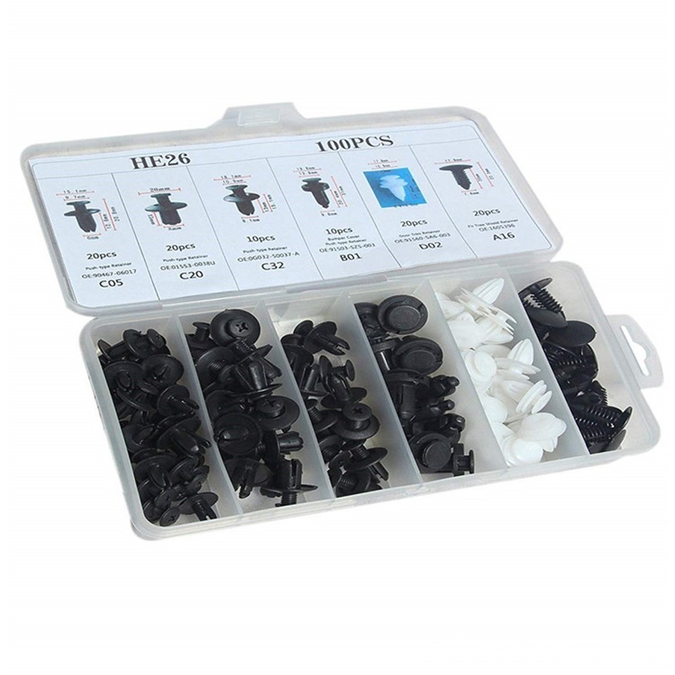 Nylon Construction Complete Set of 100 pcs of Practical Car Buckles ...