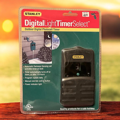 Stanley Digital Light Timer Outlet Photocell Countdown Timer | eBay