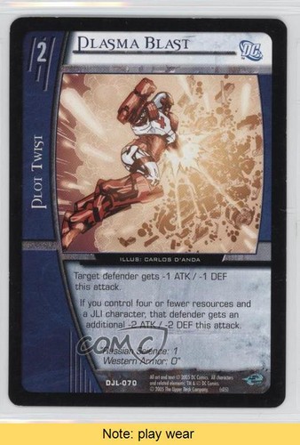 2004 VS System DC Justice League of America Plasma Blast #DJL-070 READ ...