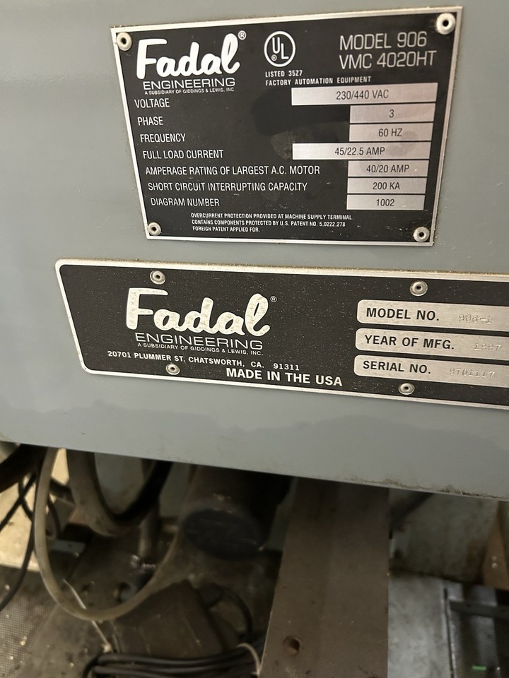 1997 Fadal 4020ht, 32mp controller | eBay