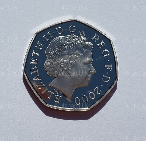 2000 Proof Fifty Pence 150th Anniversary of the Public Libraries 50p ...