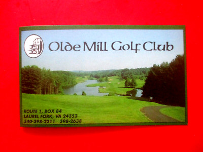 vtg - Golf Scorecard - OLDE MILL GOLF CLUB gc - Laurel Fork VA | eBay