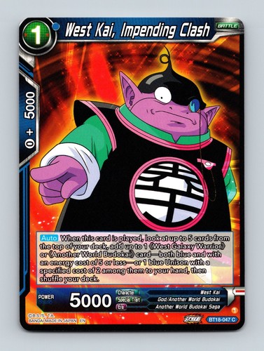 West Kai, Impending Clash - Dawn of the Z Legends - NM - (BT18-047) | eBay