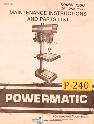 Drilling & Tapping - Powermatic 1200