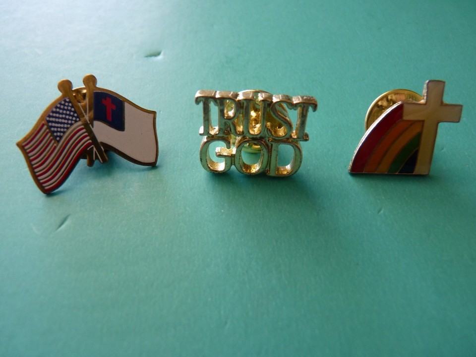 Religious Lapel Pins Lot of (17) Crosses Angels Doves I Love Jesus ...