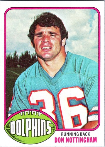 1976 Topps #134 Don Nottingham Miami Dolphins Football Card | eBay