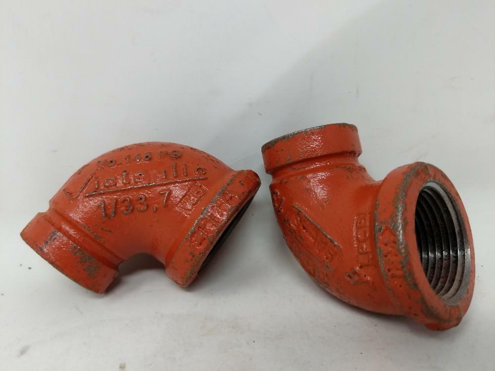 Lot of 2 Victaulic Style 145 LPCB, 13, 1 in. x Grooved End Pipe Fitting ...