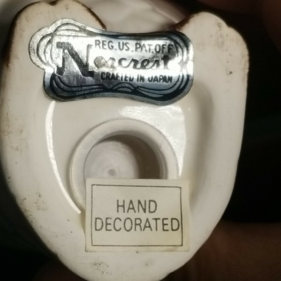 Norcrest Salt & Pepper Shakers Vtg White Owl Christmas Santa Sticker ...