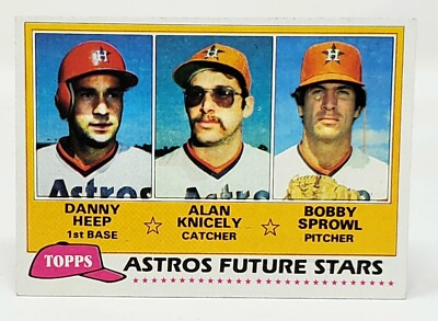 1981 TOPPS #82 ASTROS FUTURE STARS DANY HEEP/ALAN KNICELY/BOBBY SPROWL ...