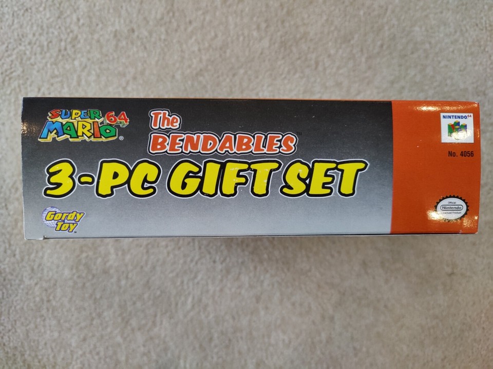 RARE 1996 SUPER MARIO 64 THE BENDABLES W/ BOWSER & PRINCESS TOADSTOOL ...