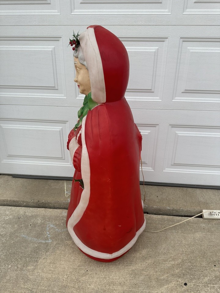 Vintage Santa’s Best *MRS. CLAUS* 40" Lighted Blow Mold Christmas Yard ...