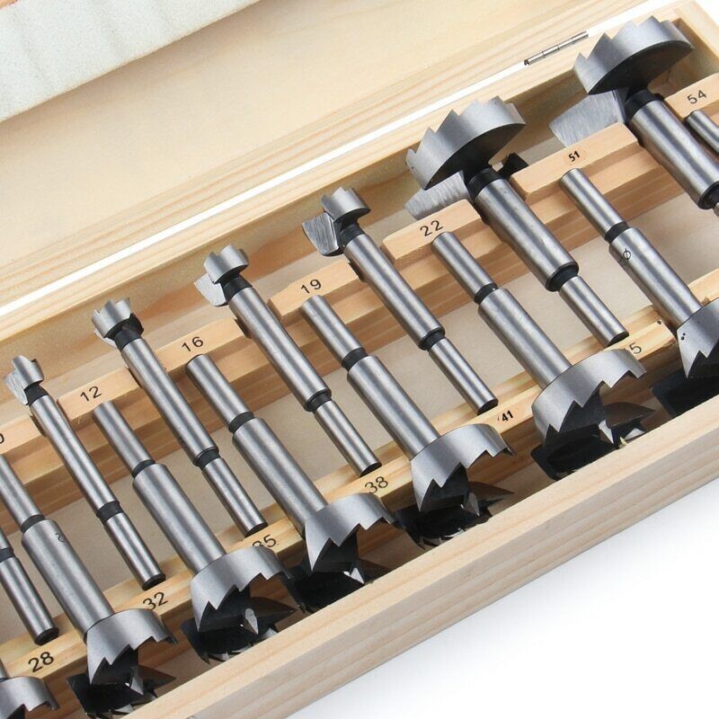 16pcs 6-54mm Forstner Bit Set Metric Boring Hole Saw Set Woodworking ...