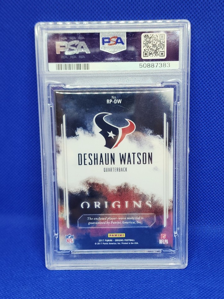 2017 Origins⚡Deshaun Watson⚡Rookie Patch Relics🔵Blue /49⚡RC⚡PSA 8 | eBay