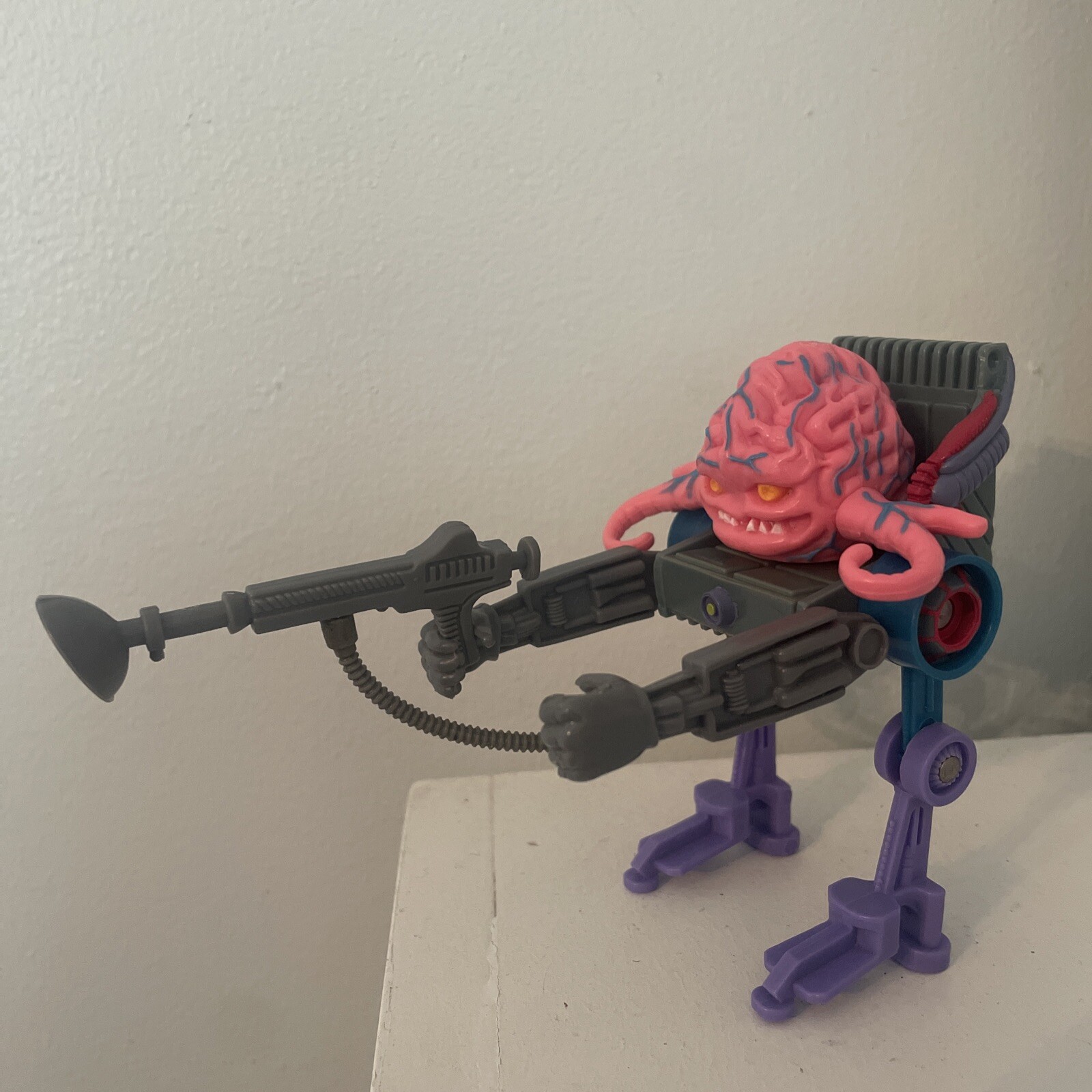 VTG TMNT KRANG Figure Brain Walker MOSTLY Complete Accessories 1989 ...