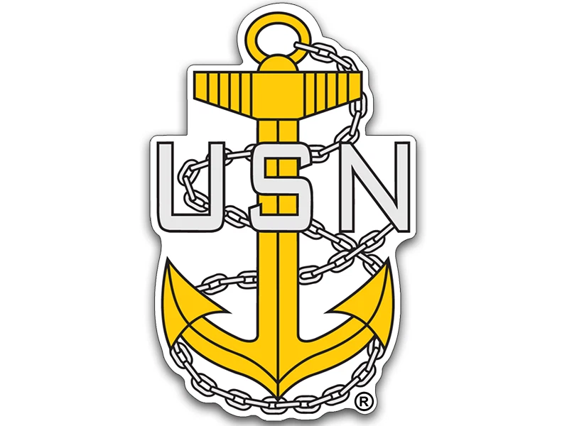 Navy Anchor Logo Decal