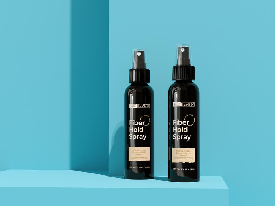 Hair Fibers Hold Spray by HAIR ILLUSION - Fiber Hair Bond for Hair Loss ...