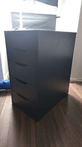 IKEA Alex Drawer Unit, Navy, 36cm x 70cm with 5 Drawers | eBay UK