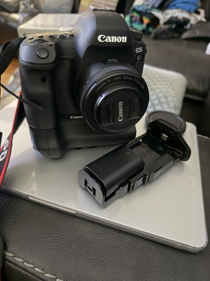 Canon EOS 6D Mark II Digital SLR Camera 26.2MP 50mm Lens 1080p Full HD ...