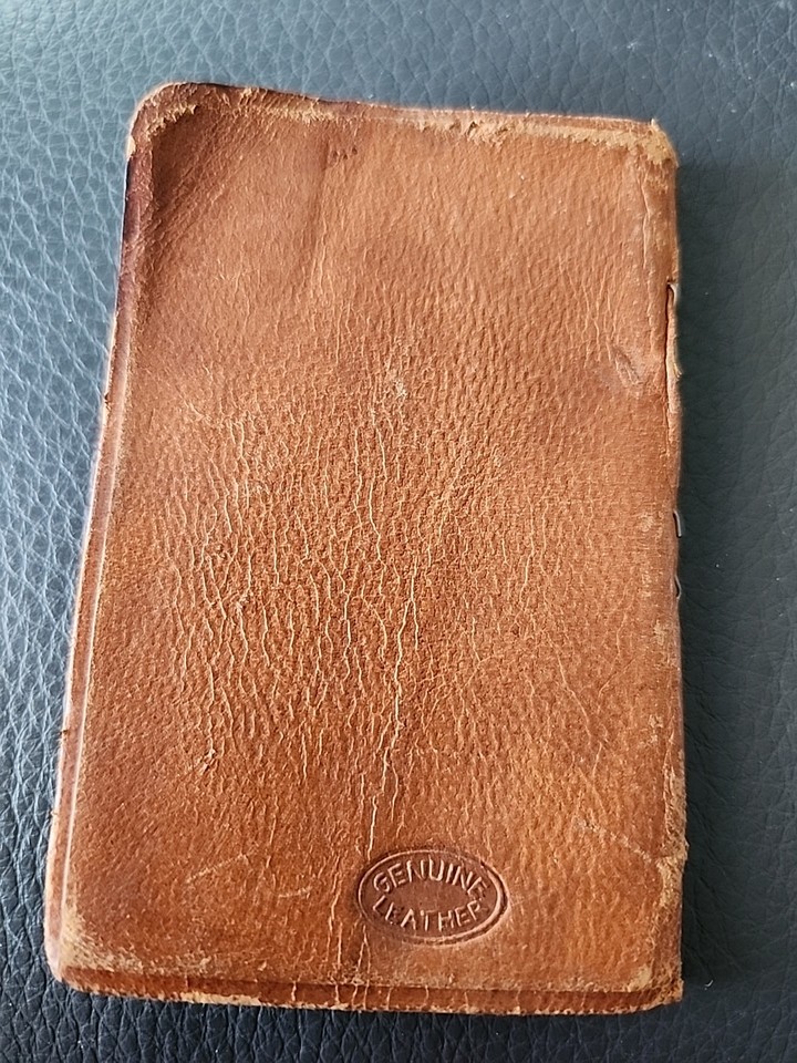Genuine Leather USMC Eagle Globe Anchor Pocket Note Pad Vintage | eBay