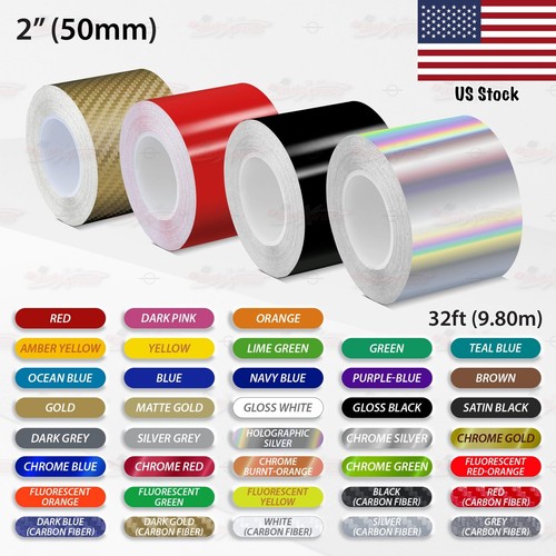2" Roll Vinyl Pinstriping Pin Stripe Solid Line Car Tape Decals ...