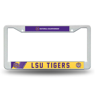 LSU Tigers 2019 National Champions License Plate Frame 6x12 inches Free ...