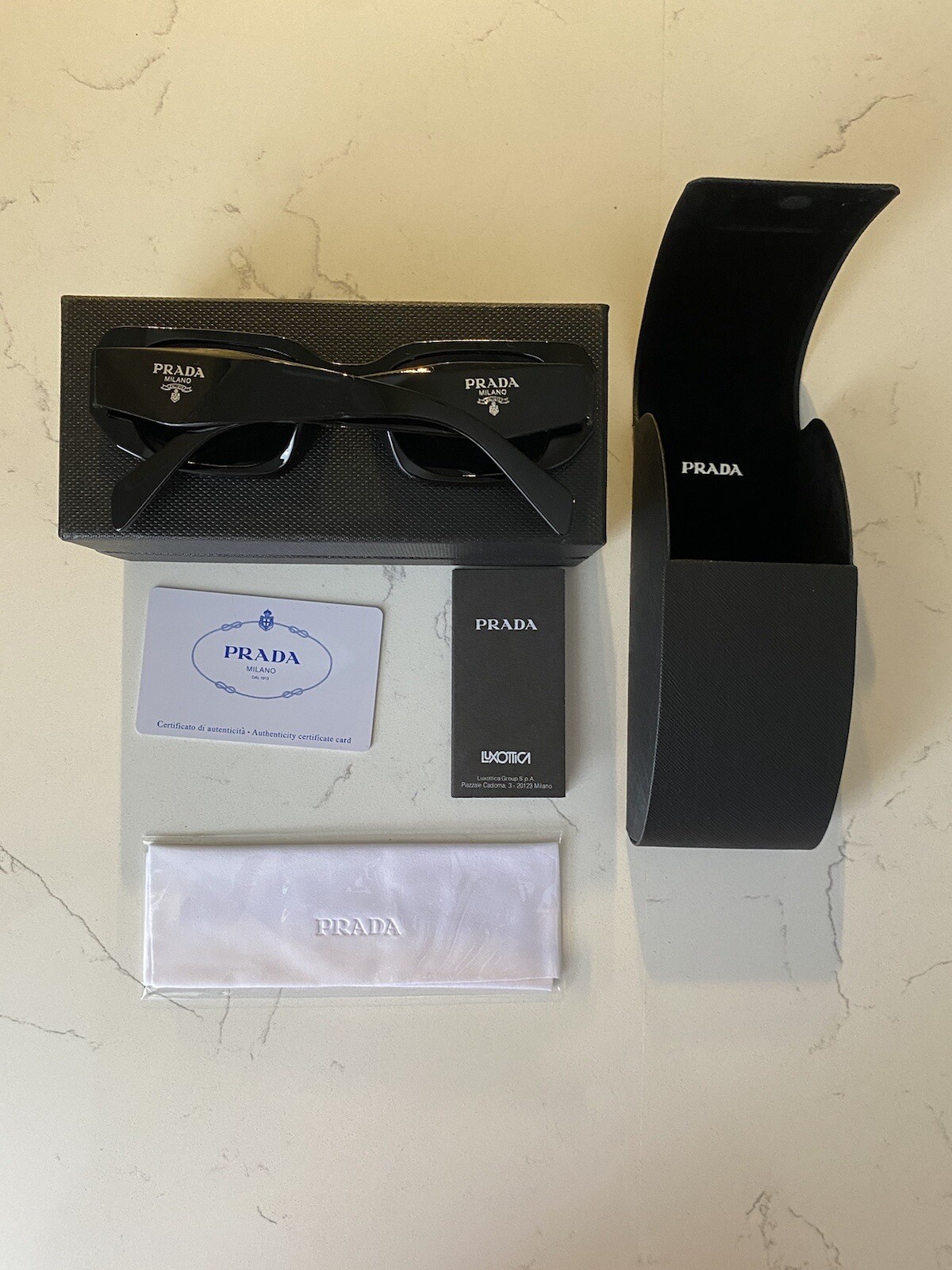 PRADA PR 27ZS Men's Irregular Sunglasses - Black/Gray (PR 27ZS 16K08Z ...
