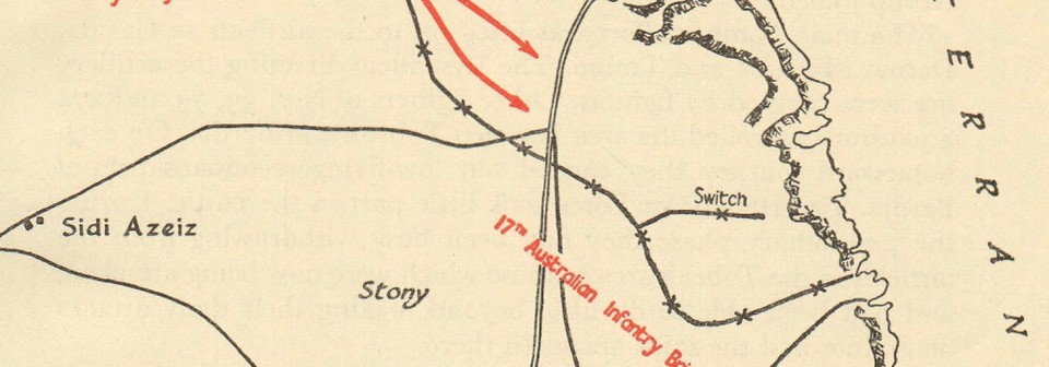 Battle of Bardia, January 1941. Libya. El Burdi. Sketch map. World War ...