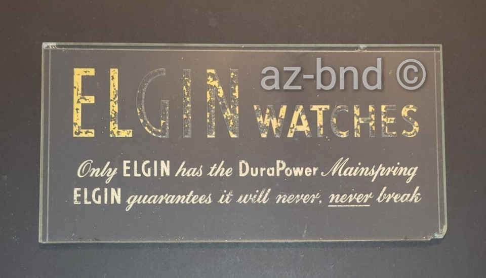 VTG. 1950's "ORIGINAL" ELGIN NATIONAL WATCH CO. GLASS COUNTER ...