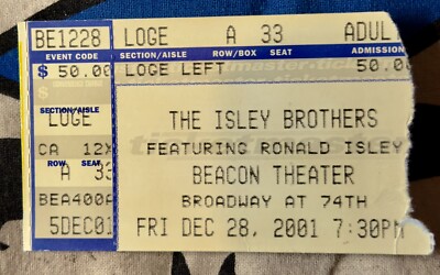 THE ISLEY BROTHERS - FEATURING RONALD ISLEY - DECEMBER 28, 2001 ...