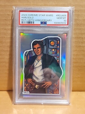 2023 Topps Chrome Star Wars ROTJ 40th Anniversary #ROJ40-5 Han Solo PSA ...