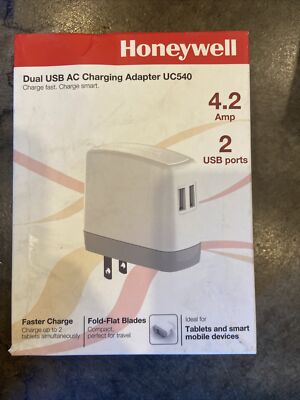 Honeywell UC540 4.2 Amp Dual USB AC Charging Adapter (Gray) | eBay