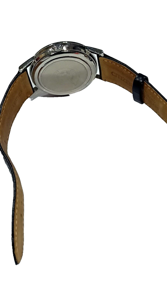 8635-S079756 CITIZEN ECO-DRIVE WHITE DIAL LEATHER STRAP MEN'S WATCH C2 ...