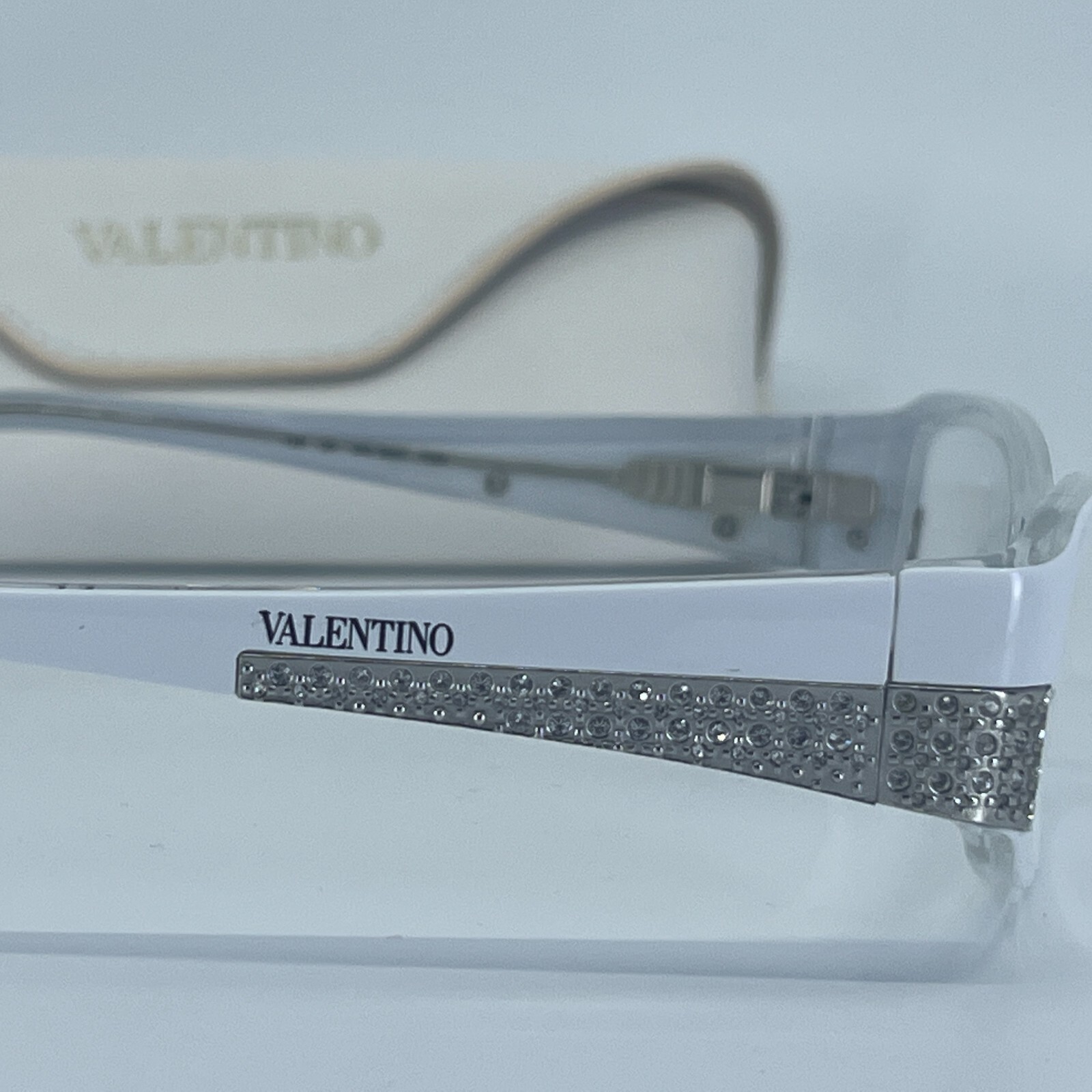 Valentino Eyeglasses VAL5657 FGX White Rectangular Womens Frames 52[]15 ...
