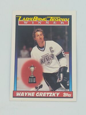 1991-92 Topps #520 Wayne Gretzky Lady Byng Memorial Trophy | eBay